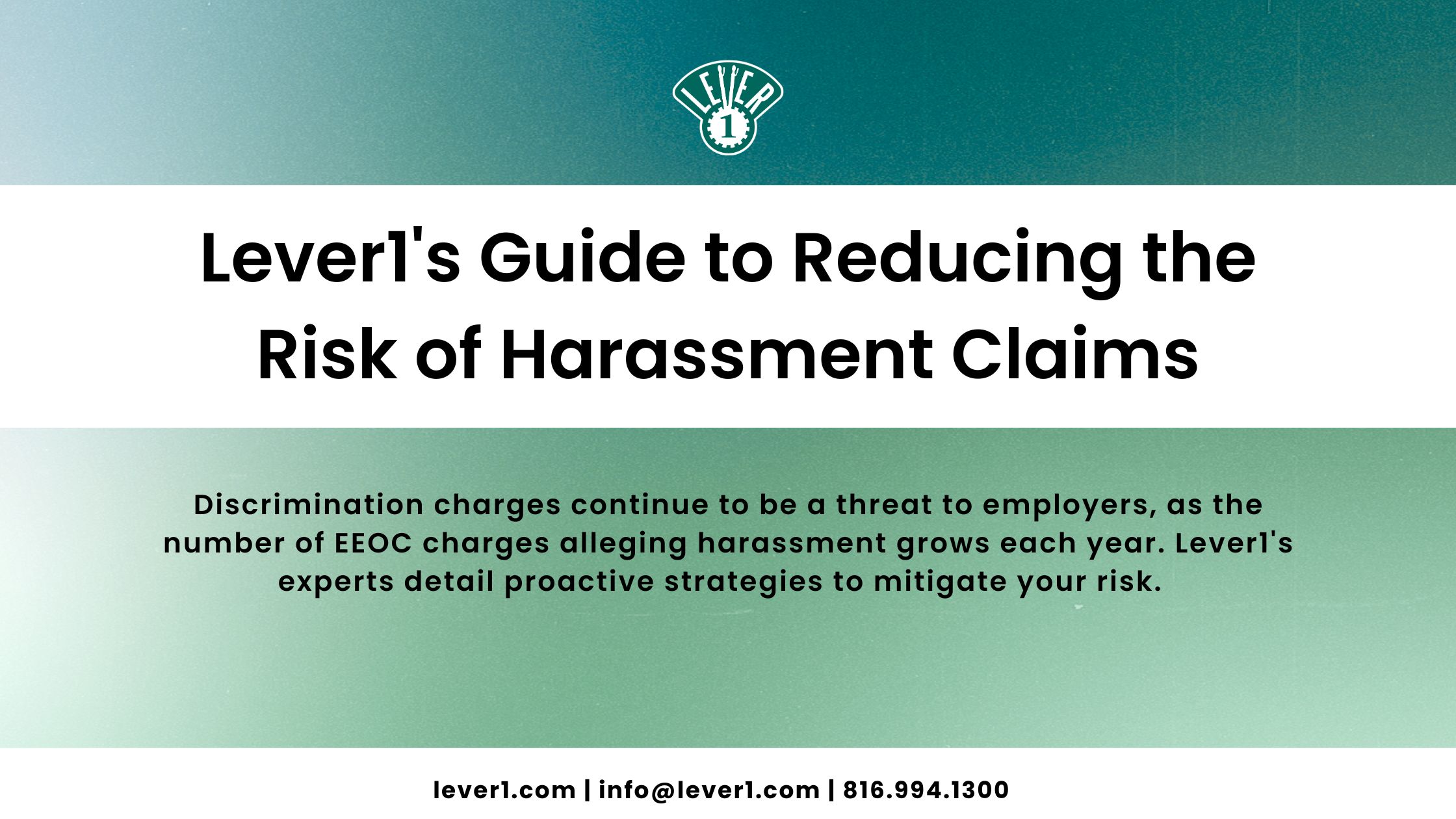 Lever1's Guide to Reducing the Risk of Harassment Claims - Lever 1